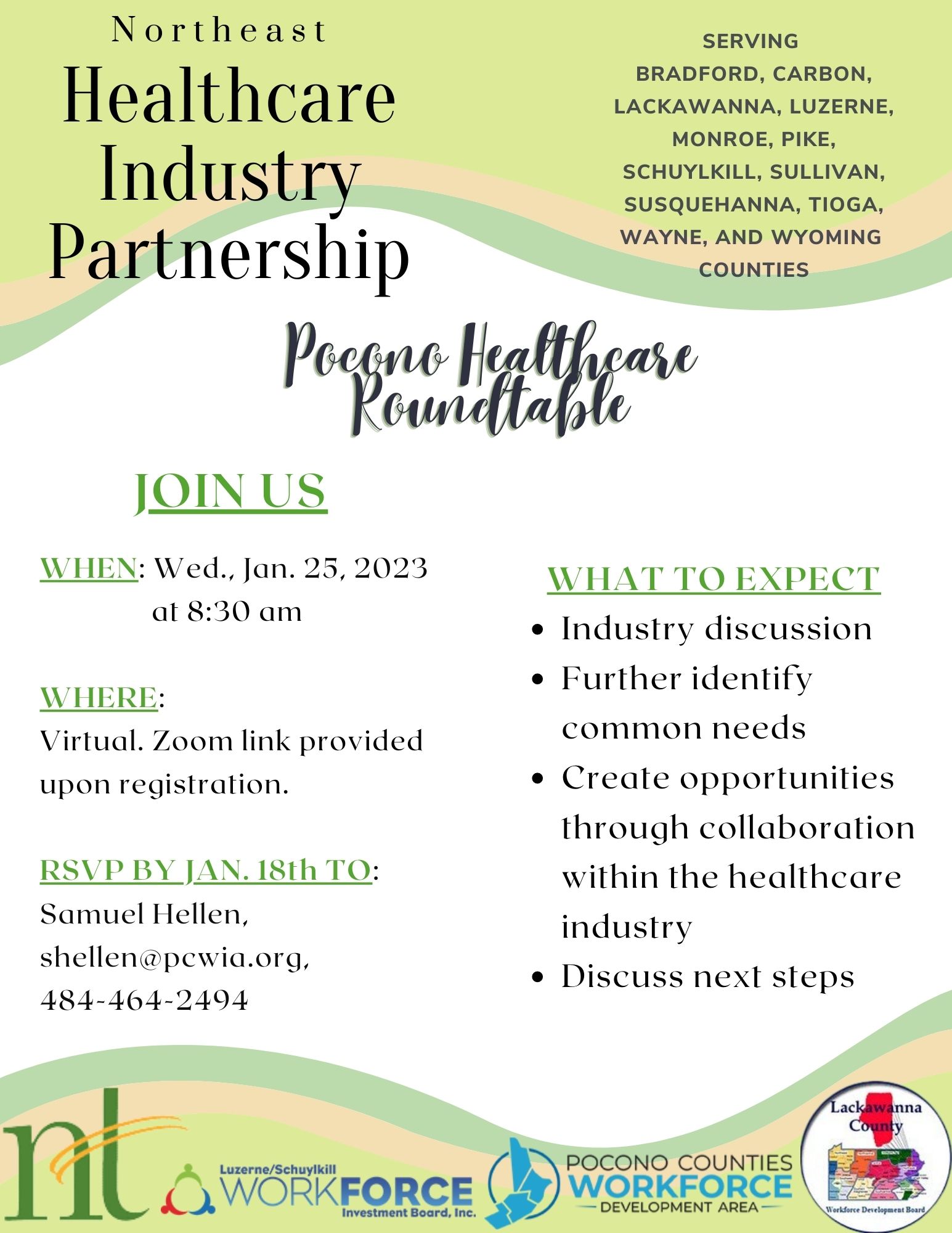 Healthcare Industry Roundtable: Wednesday, January 25, 2023 at 8:30 AM - Pocono Counties ...